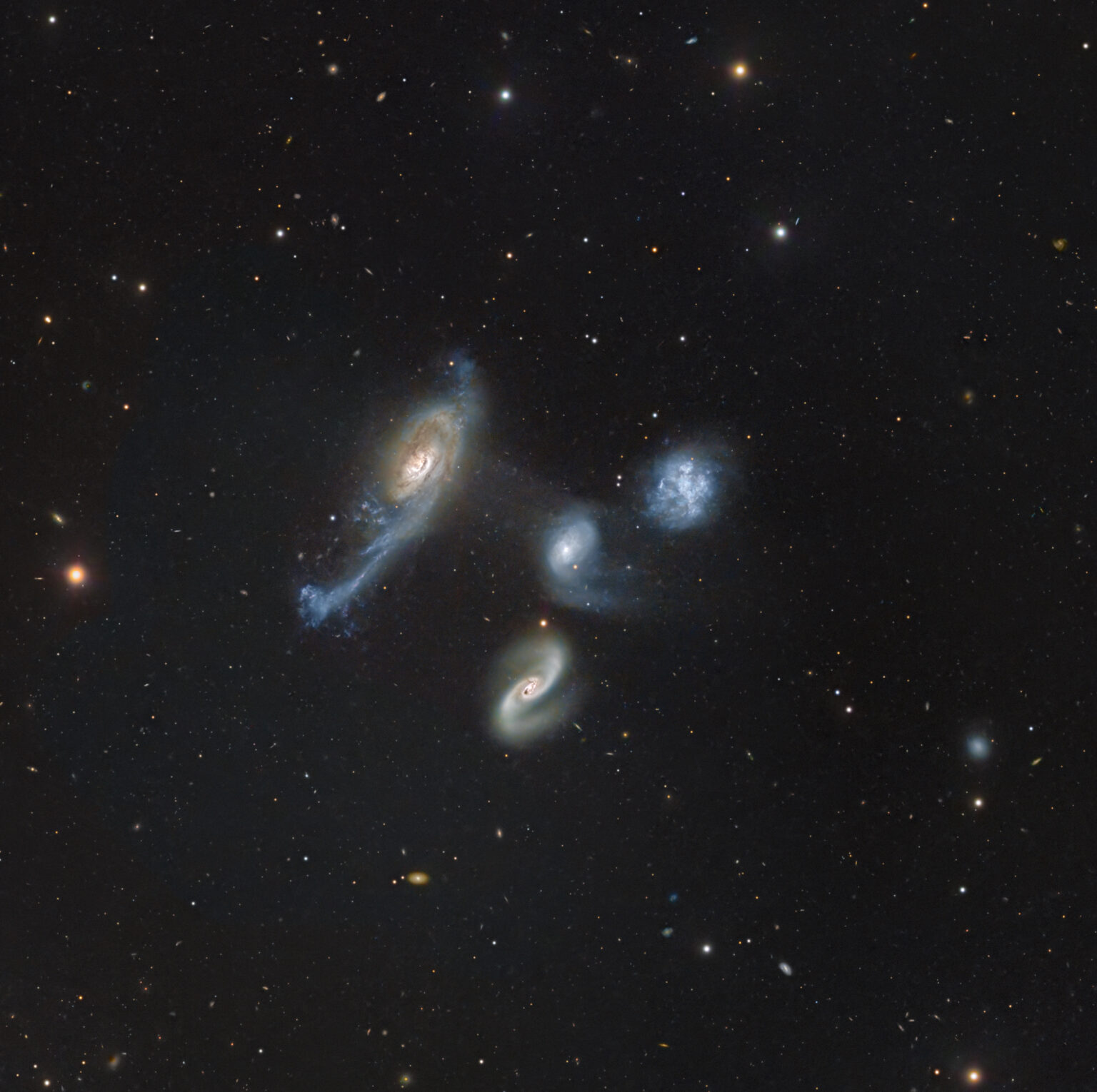 NGC 92, NGC 89, NGC 88, and NGC 87 – Through Light and Time